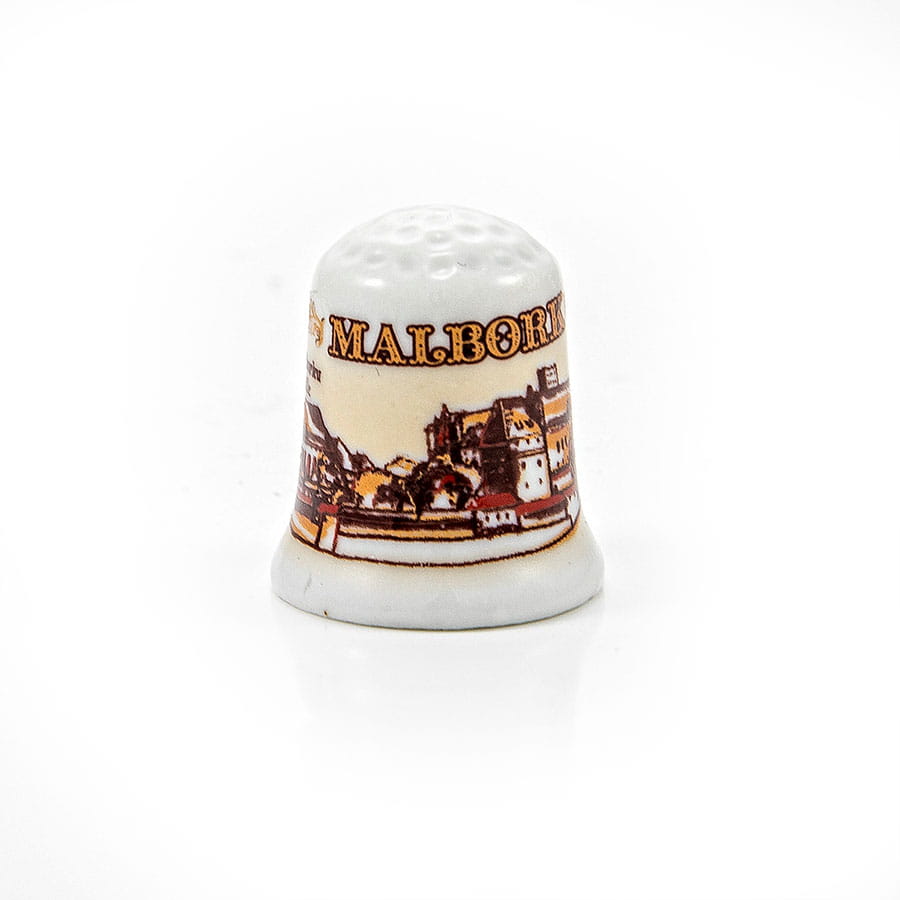 Naparstek ceramiczny Malbork Zamek sepia Pamiątki z Polski | Souvenirs ...