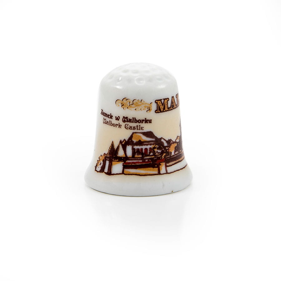 Naparstek ceramiczny Malbork Zamek sepia Pamiątki z Polski | Souvenirs ...